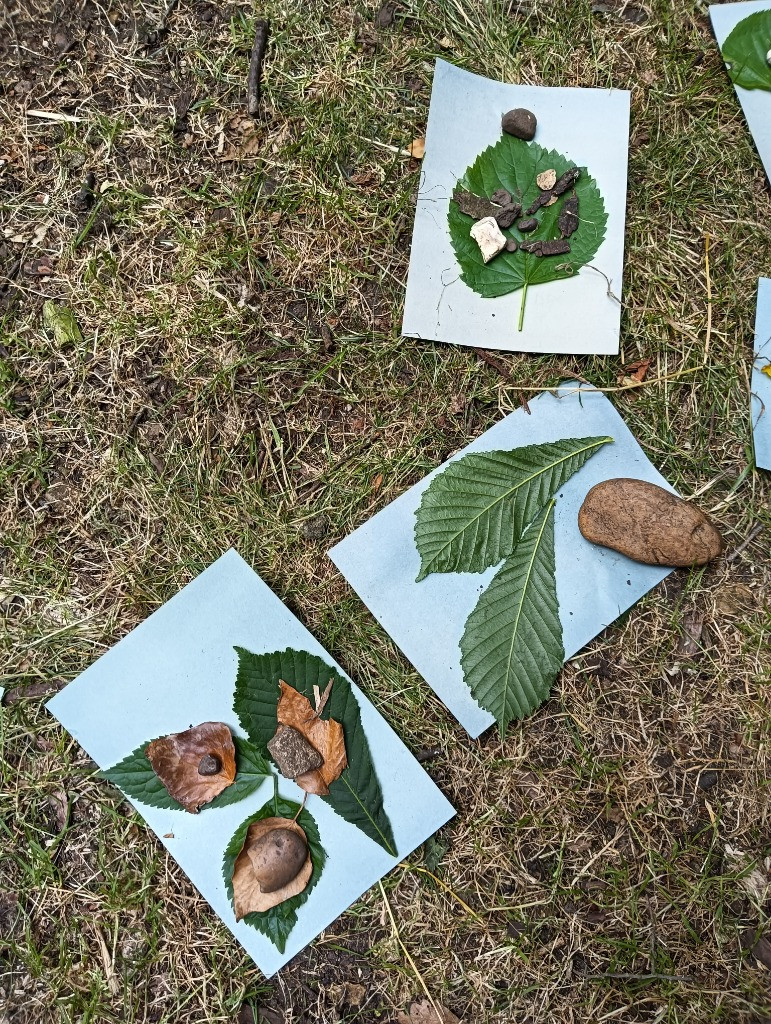 Forest school – den building and shadow art! – Copthill School